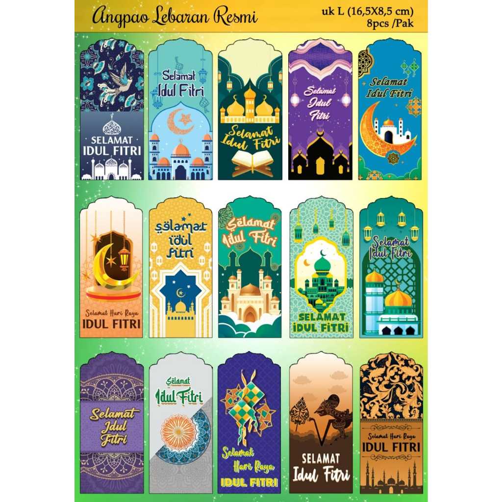 Jual Amplop lebaran Idul Fitri Isi 10/8 Ukuran Besar, amplop Thr ...