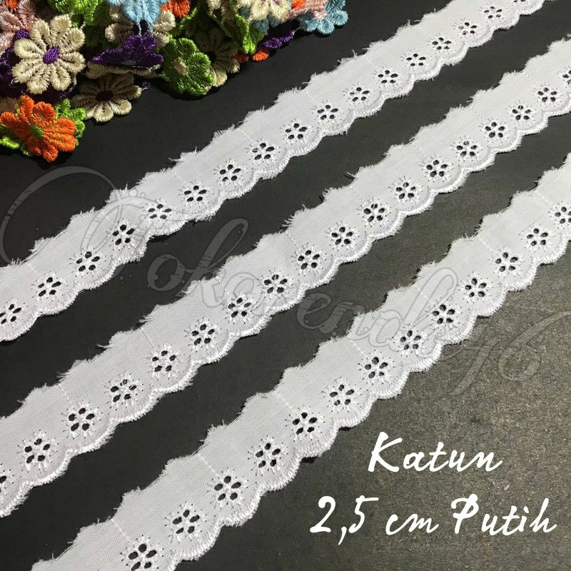 Jual Renda Katun All Varian / 15 Yard / Per-line | Shopee Indonesia