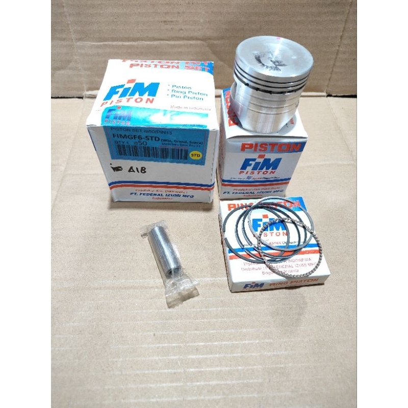 Jual Piston Seher Set Kit Fim GF6 Honda Win Supra Fit Legenda Grand Os ...