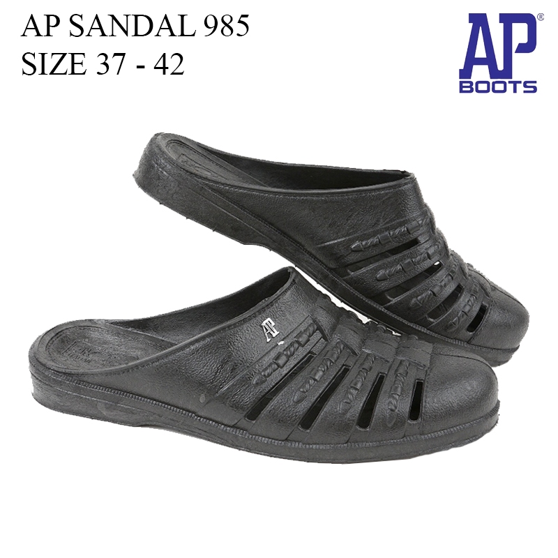 Jual AP 985 BLACK / Van Sandal Slop Pria Hitam by AP Boots | Shopee ...
