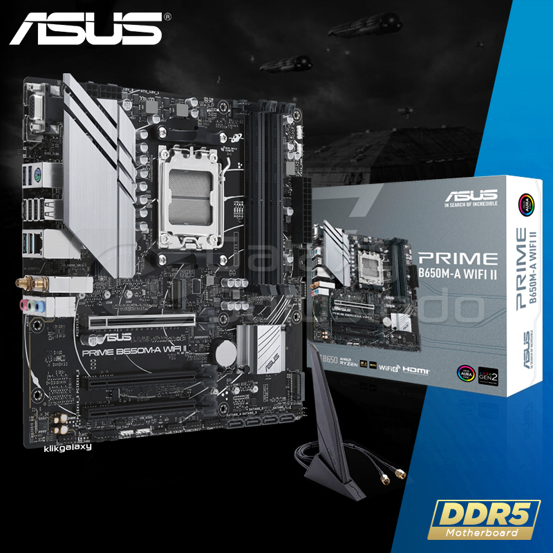 Jual ASUS PRIME B650M-A WiFi II AMD AM5 B650 DDR5 Motherboard | Shopee ...