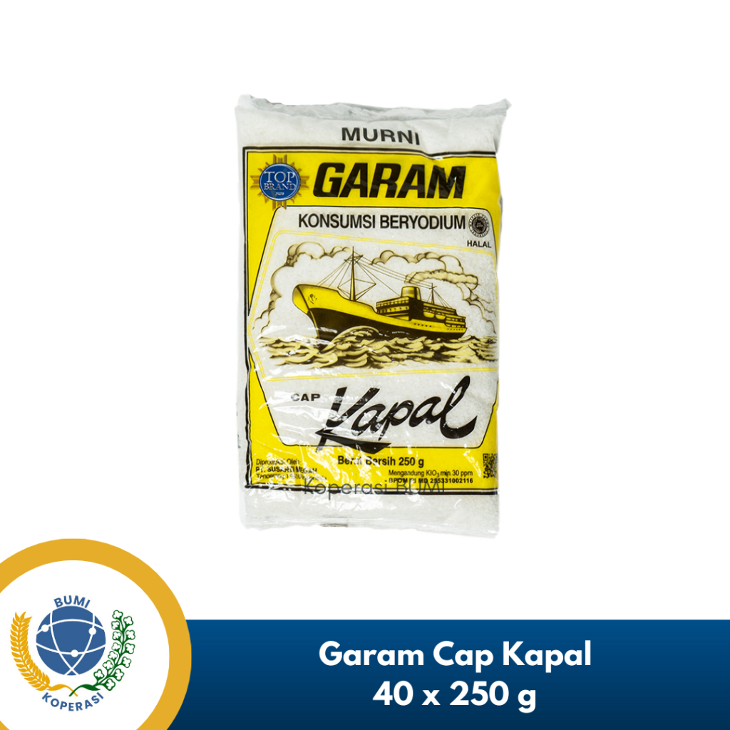 Jual Garam Cap Kapal isi 40 250gr/ pcs | Shopee Indonesia