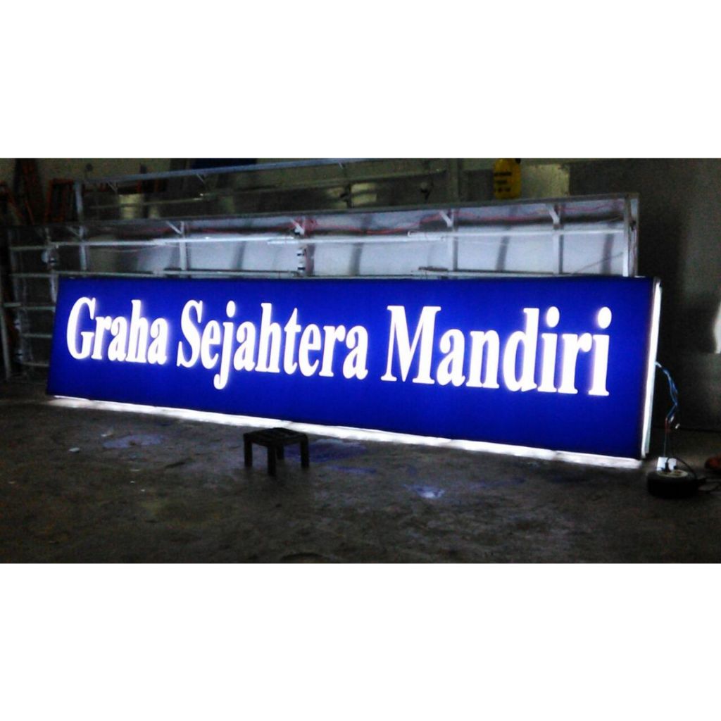 Jual Neon Box Siap Pasang Free Design Full Akrilik LED Terang + Bracket ...