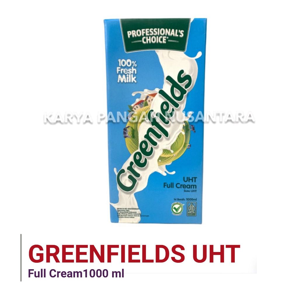 Jual SUSU GREENFIELDS UHT FULL CREAM 1L SUSU UHT GREENFIELD FULL CREAM 1LTR | Shopee Indonesia