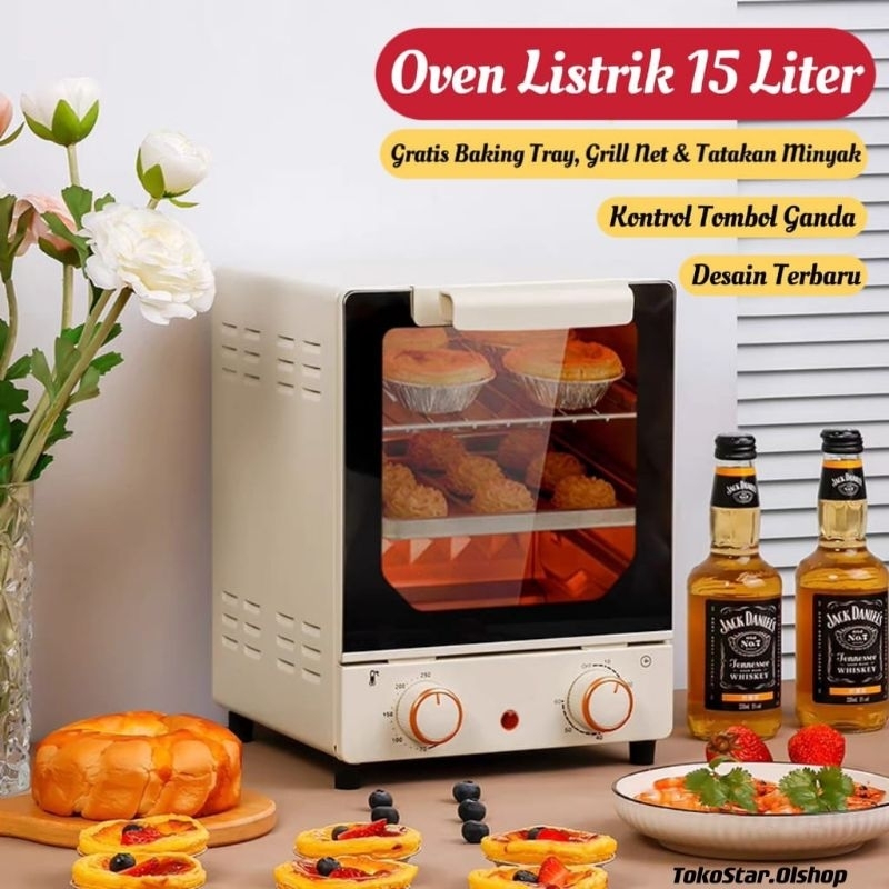 Jual Oven Listrik 15 Liter Toaster Oven Penghangat Makanan Pemanas Dan ...