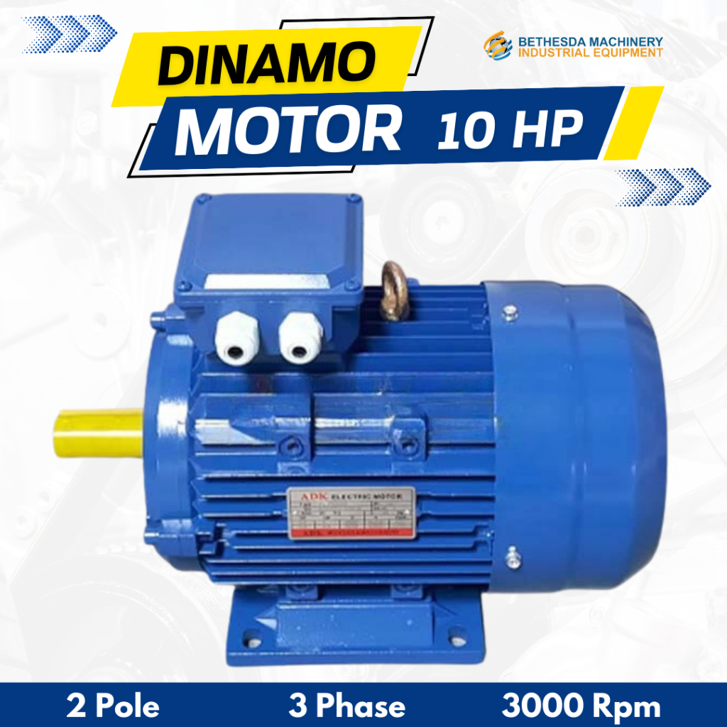 Jual Dinamo Motor 10 HP 3 Phase Electro Motor 10HP 3000Rpm Foot Mounted | Shopee Indonesia