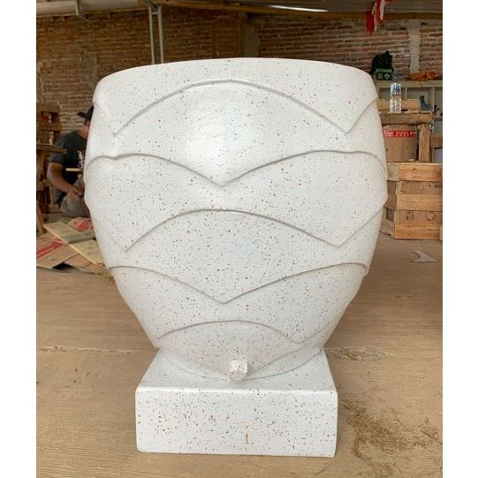 Jual BAK MANDI GENTONG AIR MINIMALIS MODEL KERANG WARNA PUTIH TERAZO ...