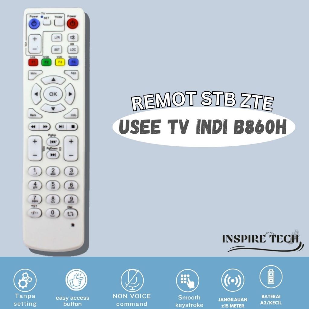 Jual Remot Remote Receiver STB USEE TV Indi Speedy TV ZTE B860H White | Shopee Indonesia