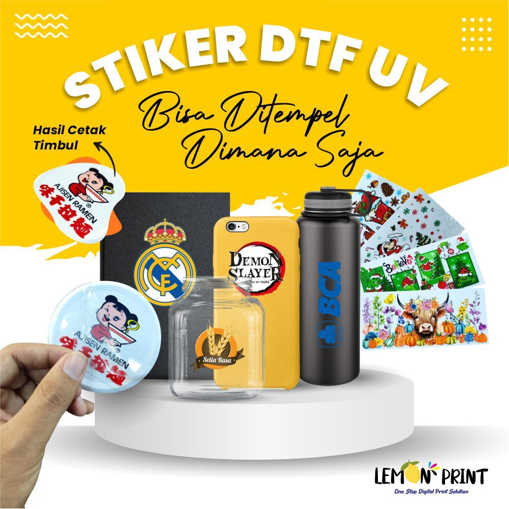 Jual Stiker DTF UV A3 Meteran Custom/ Stiker DTF UV / Stiker Souvenir ...