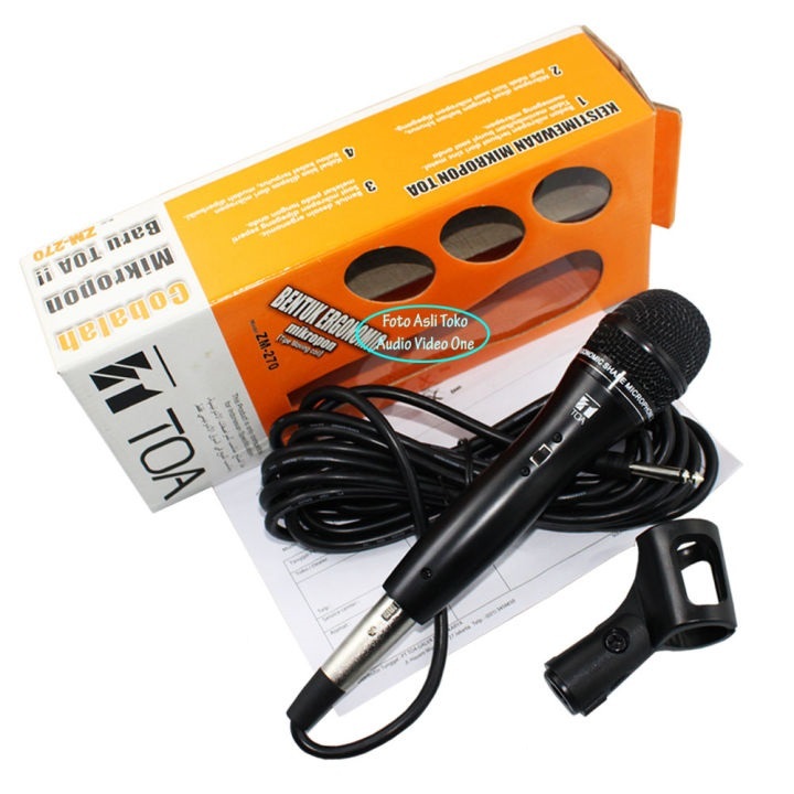 Jual Mic Karaoke Toa ZM-270 Microphone Kabel Suara Bagus | Shopee Indonesia