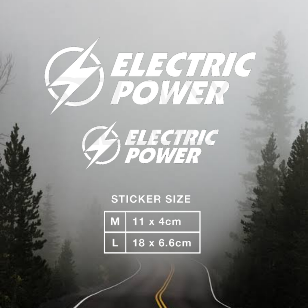 Jual Sticker Cutting Stiker Electric Power untuk Motor Mobil Listrik ...