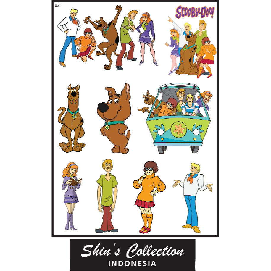Jual Sticker stiker murah anti air transparan Scooby Doo 1 pc | Shopee ...
