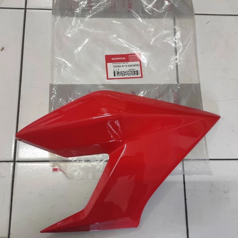 Jual cover samping tanki sebelah kanan Shroud R Merah Honda New CB150R ...