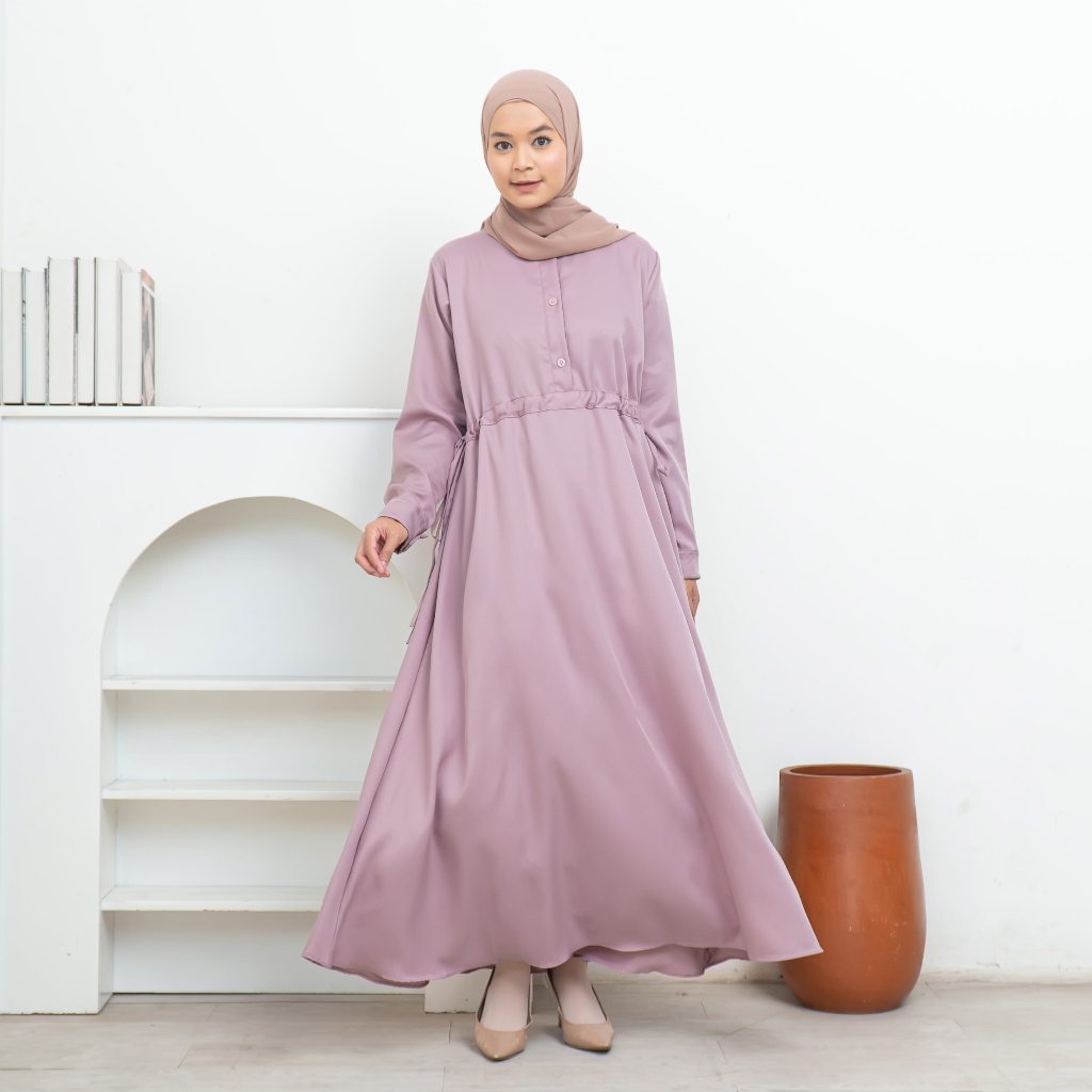 Jual Gamis Polos Nadya Maxi Varian Papercrone + Pakaian Muslim Wanita ...