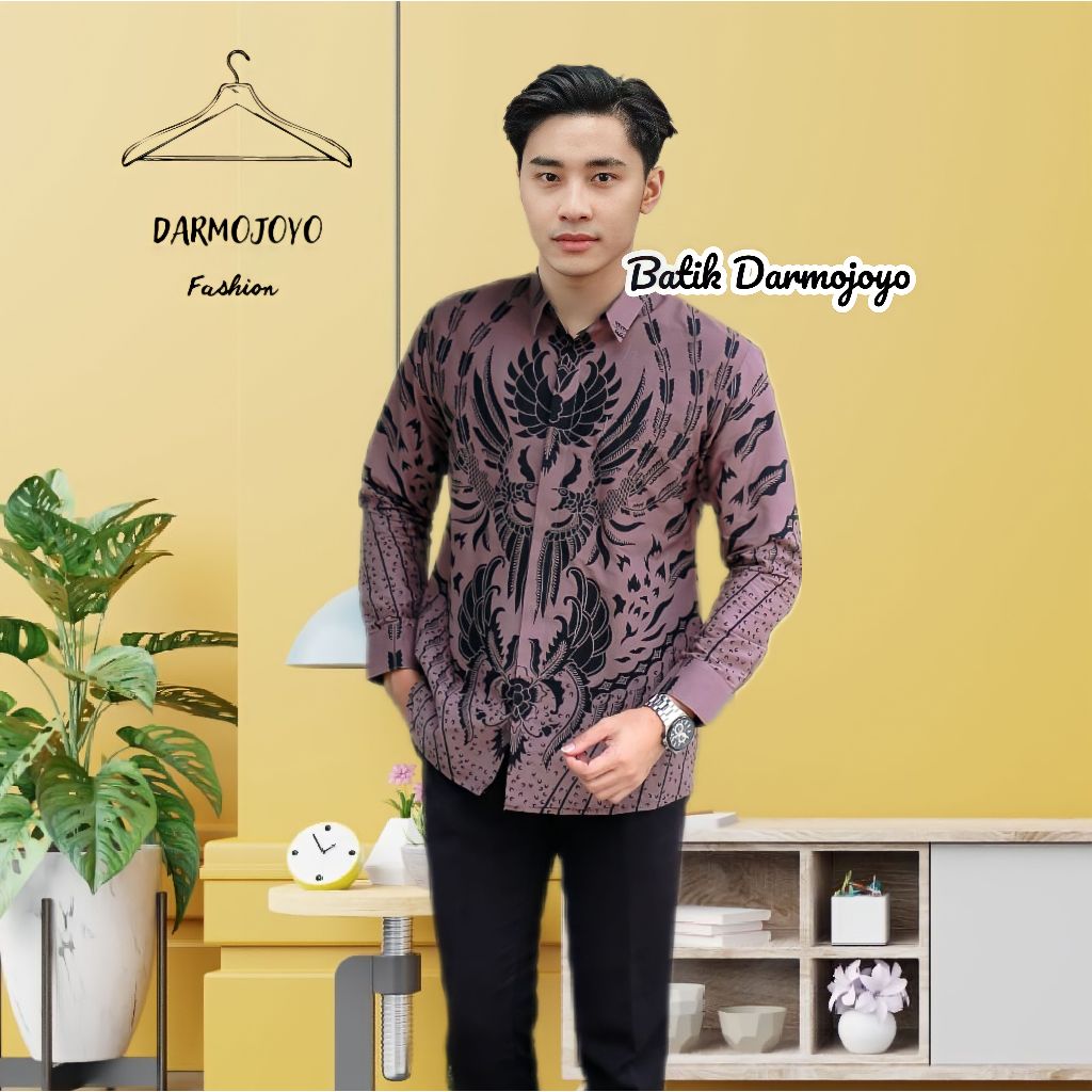 Jual Peksi Dewo Warna tarro Baju Cowok Kemeja Batik Pria Slimfit ...
