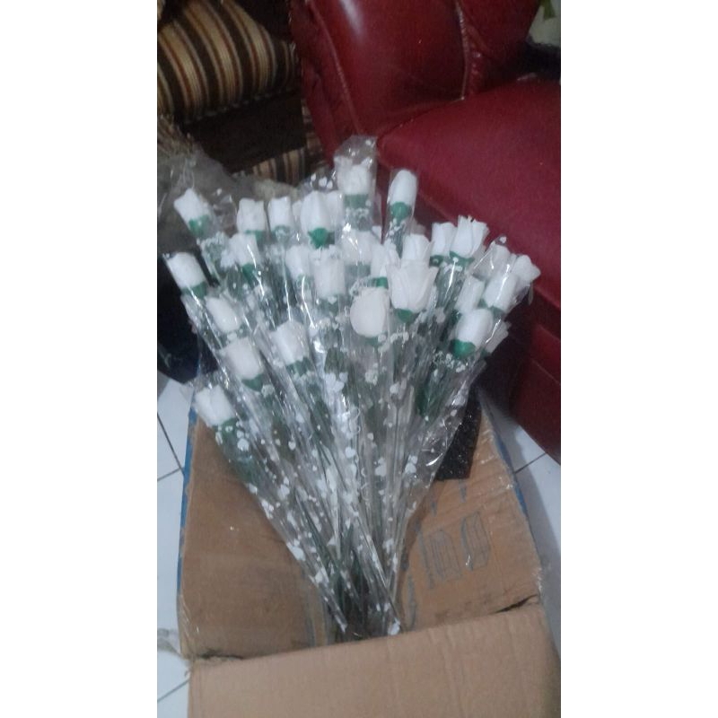 Jual bunga setangkai mawar plastik | Shopee Indonesia