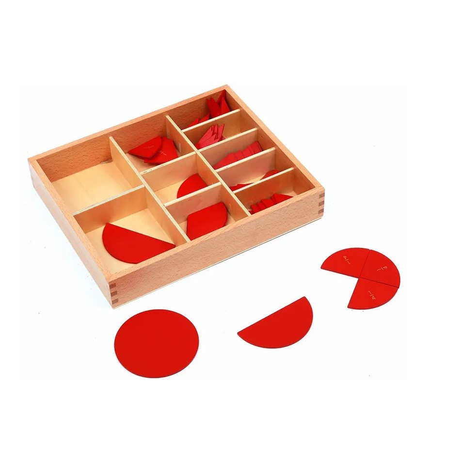 Jual Montessori Elementary - Cut-Out Labeled Fraction Circle ...