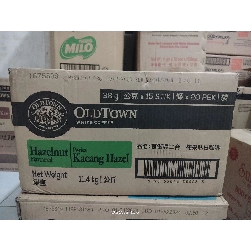 Jual OLD TOWN white coffee Hazelnut per dus/1 dus | Shopee Indonesia