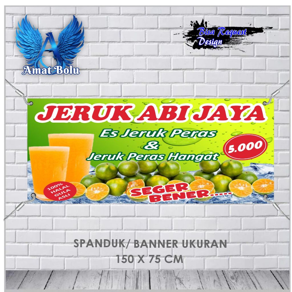 Jual BANNER MMT SPANDUK ES JERUK PERAS & JERUK PERAS HANGAT UKURAN ...