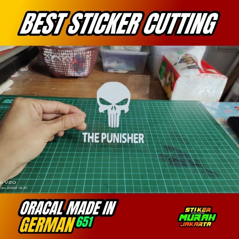 Jual STIKER PUNISHER 5 STICKER CUTTING TRANSPARAN LOGO DLL | Shopee ...