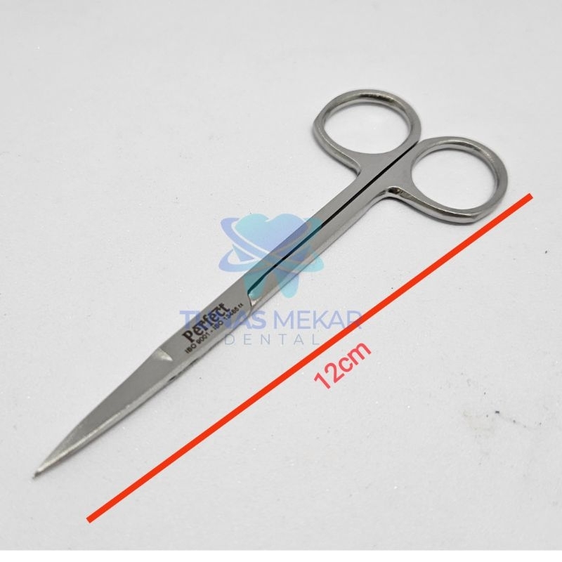 Jual Dental Gunting Scissor Lurus Bengkok Medis Jahit Suturig Silk ...