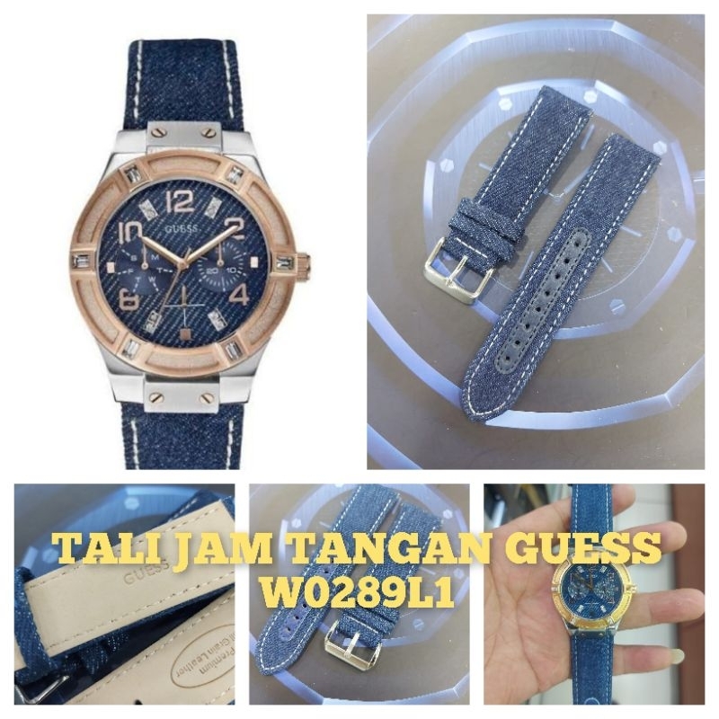 Jual Tali jam tangan jeans/denim buat Guess W0289L1 | Shopee Indonesia