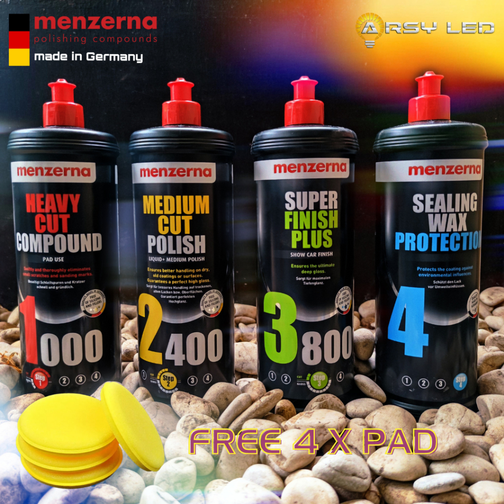 Jual Repack Menzerna Paket Hemat Step 1 2 3 4 Compound Polish Finish ...