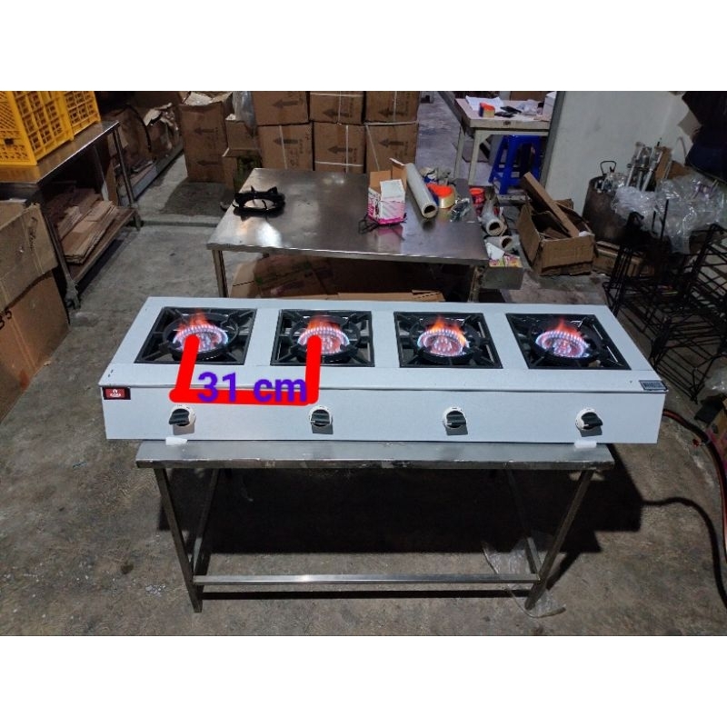 Jual Kompor Api Besar Irit Gas 4 tungku Memanjang | Shopee Indonesia