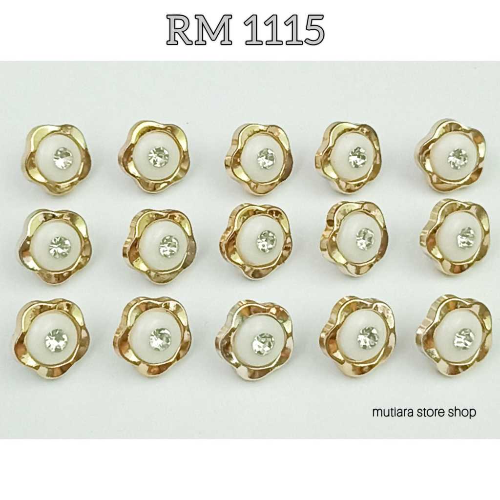 Jual 144 Pcs Kancing Baju Bunga Mutiara RM 1115 | Shopee Indonesia