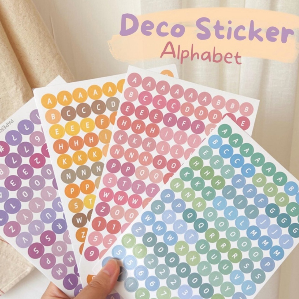 Jual 【MAPLESOL】4PCS Stiker Huruf Angka Deco Alphabet Untuk Number ...