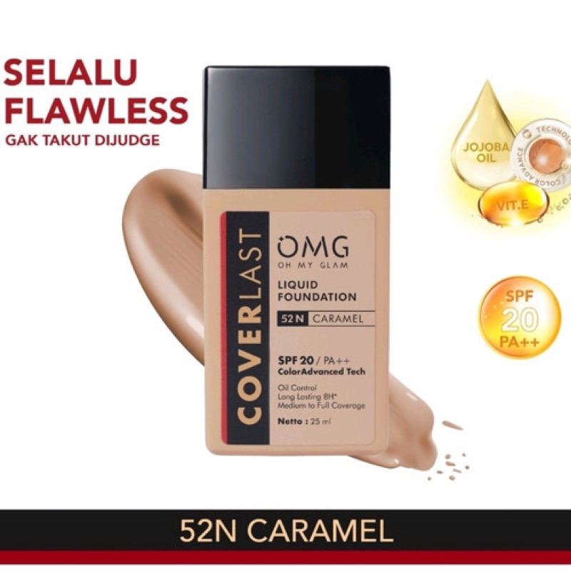 Jual MANADO OMG OH MY GLAM COVERLAST LIQUID FOUNDATION | Shopee Indonesia