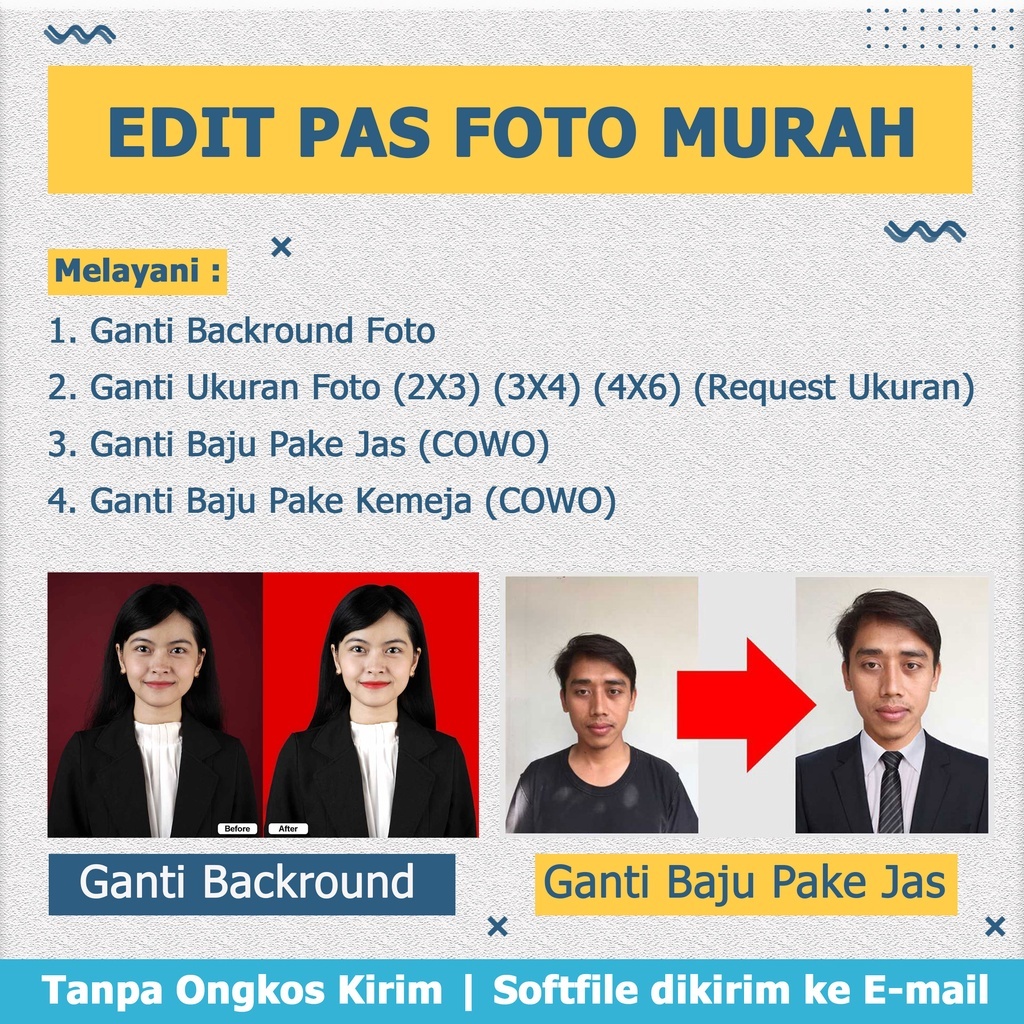 Jual Edit Pas Foto pake Jas | Edit Background Foto | Shopee Indonesia