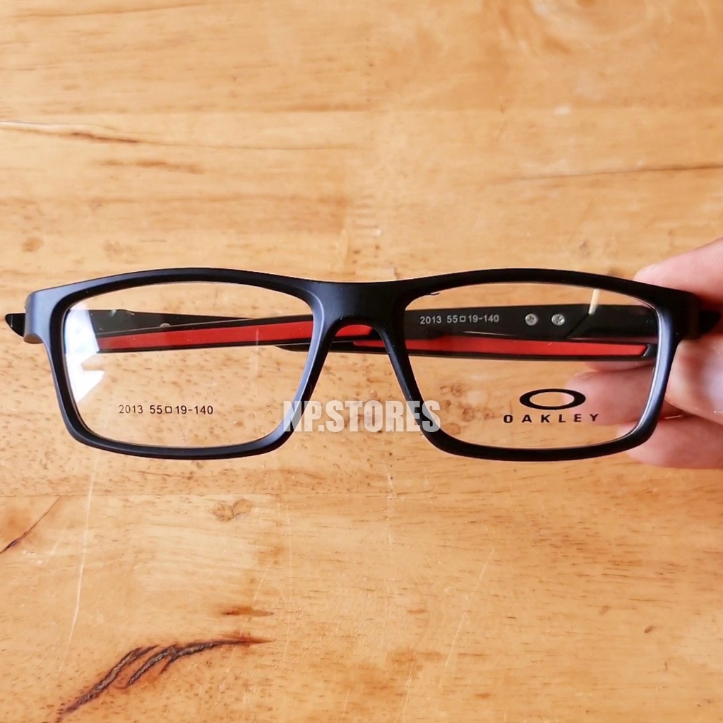 Jual Frame Kacamata Pria Ganteng Sporty Keren Engsel Per Warna Hitam ...