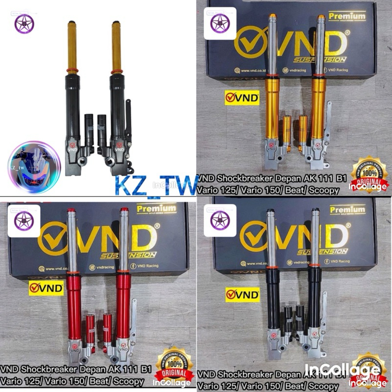 Jual SHOCK BREAKER VND SHOCK DEPAN AK111 B1 Beat/ Scoopy/Vario 110-125-150 /VARIO 160 ABS/CBS ...