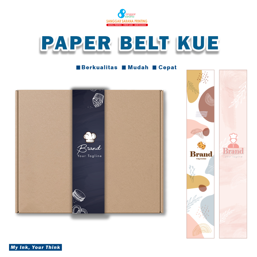 Jual Paper Belt/ Packaging Sleeve Custom Untuk label kemasan box, kotak ...