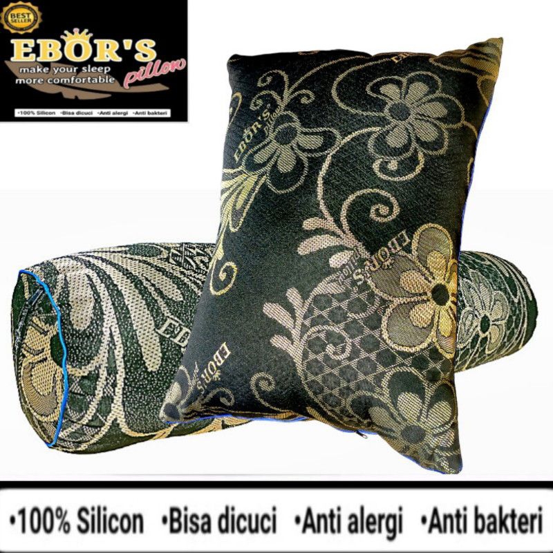 Jual Bantal guling EBOR'S PREMIUM motif timbul 100% isi silicone tidak ...