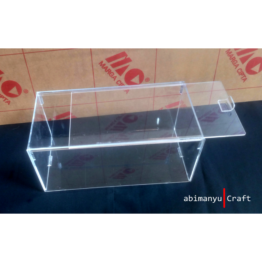 Jual Kotak Penyimpanan Akrilik 20x10x10 dengan Tutup Geser - Praktis ...