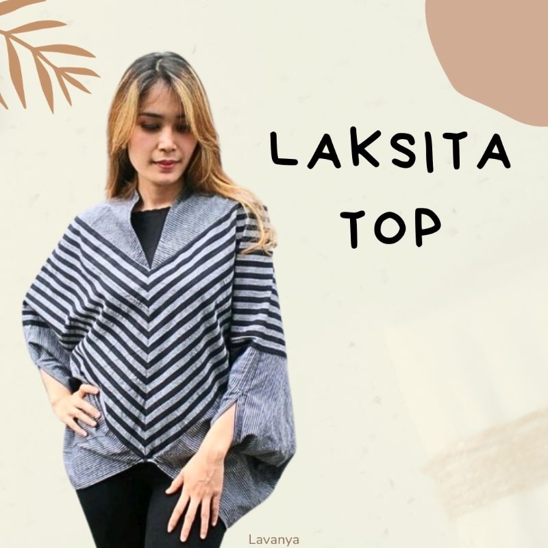 Jual Lavanya - Laksita Top - Baju/Atasan/Kaos Batik Lurik Lengan Panjang | Shopee Indonesia