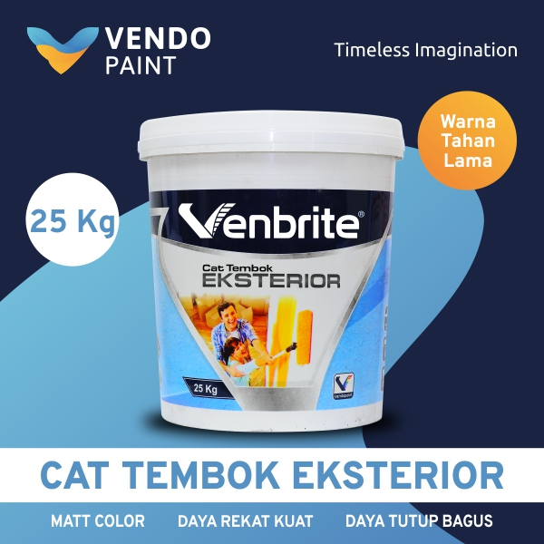 Jual Vendopaint Cat Tembok Eksterior VENBRITE EKS 25 KG - Warna Tahan Lama | Shopee Indonesia