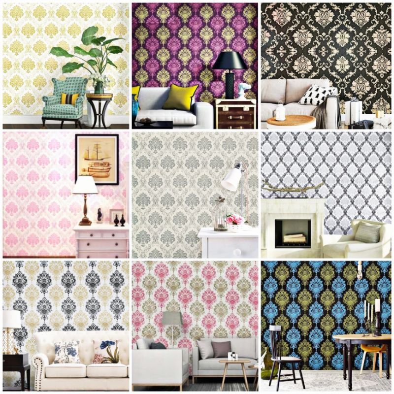 Jual Wallpaper Dinding Batik Vintage Ukuran 45 Cm x 10 Meter | Shopee ...