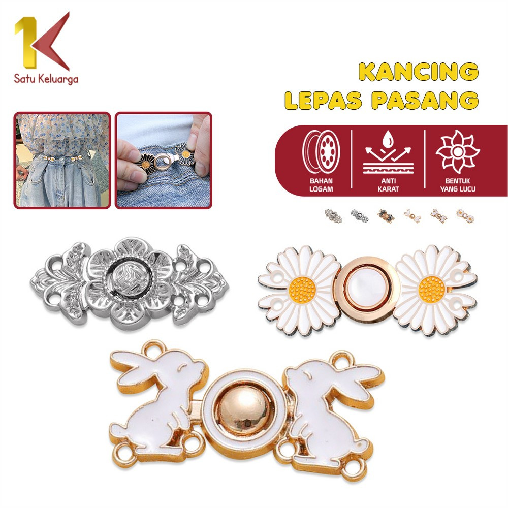 Jual Satu Keluarga Kancing Pengecil Jeans Pinggang Karakter P607 Set ...