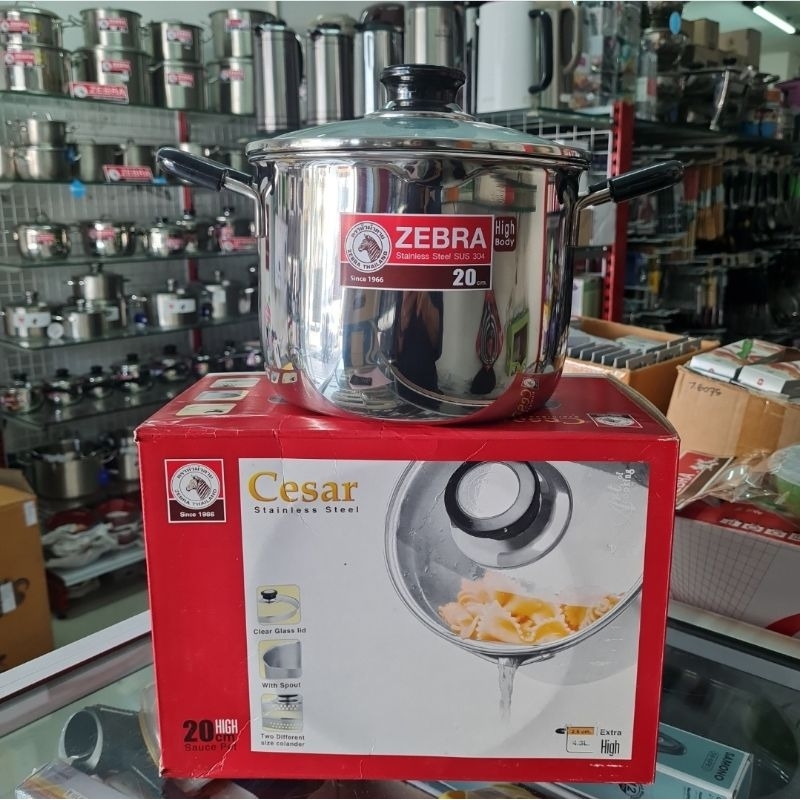 Jual 169622 Panci HIGH Sauce Pot D20cm Cesar Zebra, SUS 304, Thailand ...