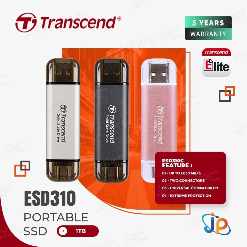 Jual Transcend SSD Portable ESD310 1TB - 1 TB USB 3.2 Type C | Shopee Indonesia
