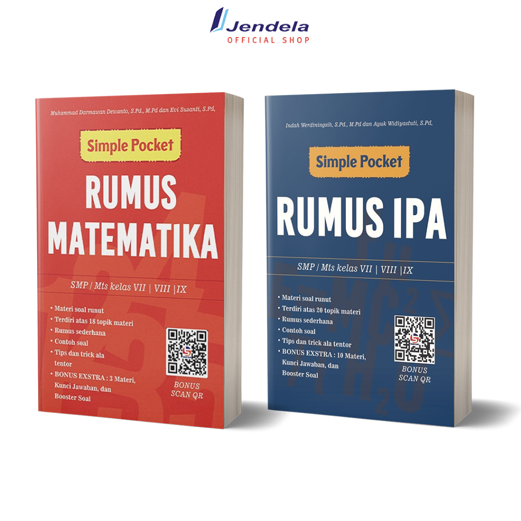 Jual Buku Simple Pocket Rumus Matematika IPA SMP MTS KELAS VII VIII IX ...