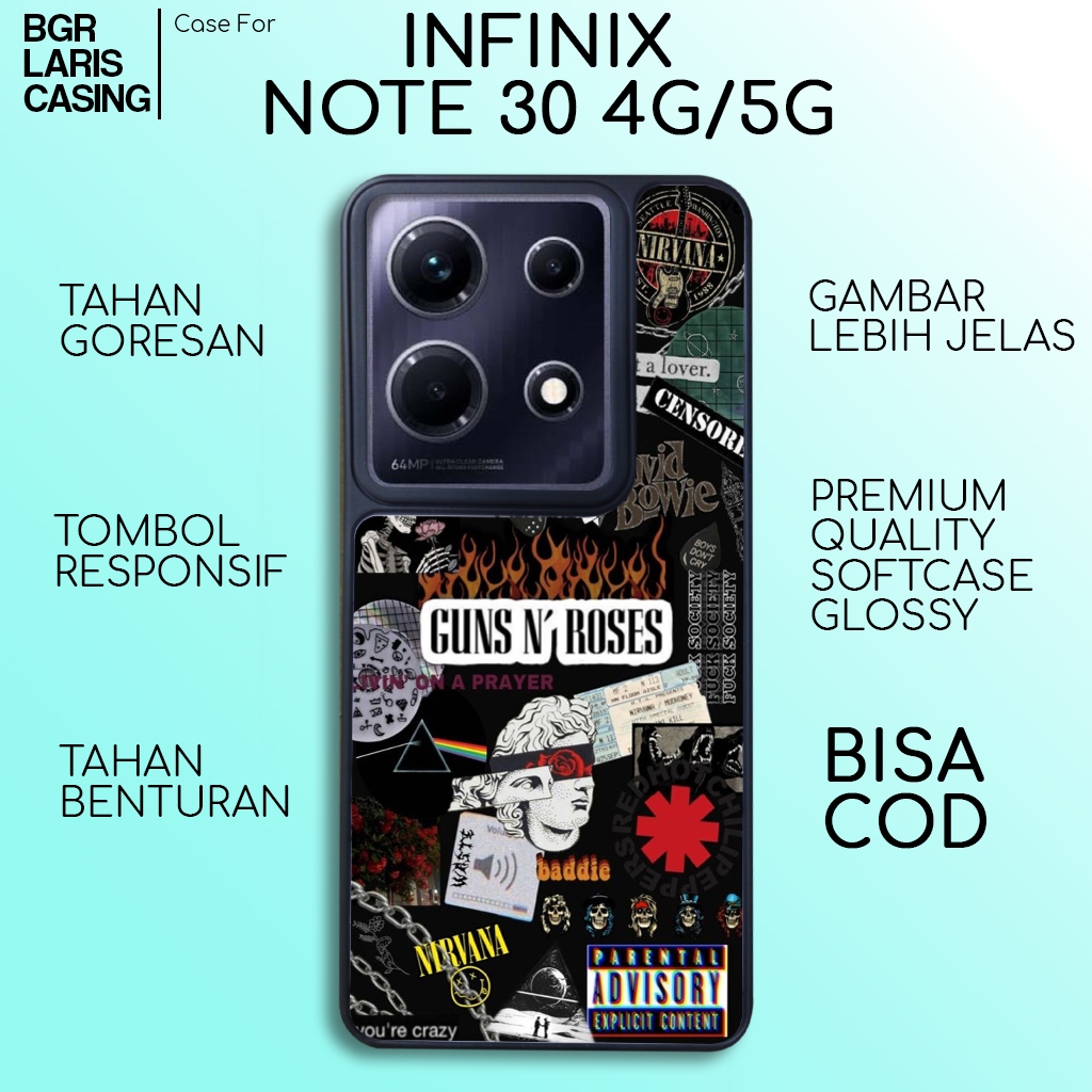 Jual case infinix note 30 4g 5g motif aesthetic band 03 lucu cute ...