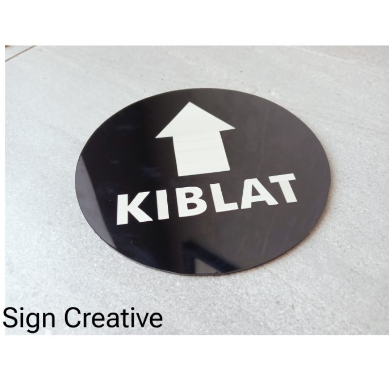 Jual Sign Board Akrilik Arah Kiblat | Tanda Kiblat | Shopee Indonesia
