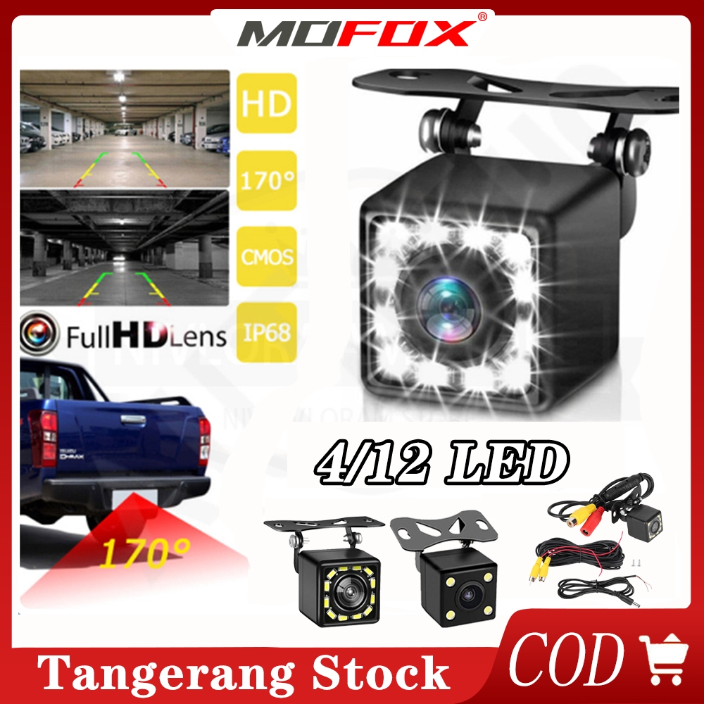 Jual 【Stok Lokal】MOFOX 4LED/12LED Camera Mundur Kamera Parkir HD Otomatis Kamera Belakang Mobil ...