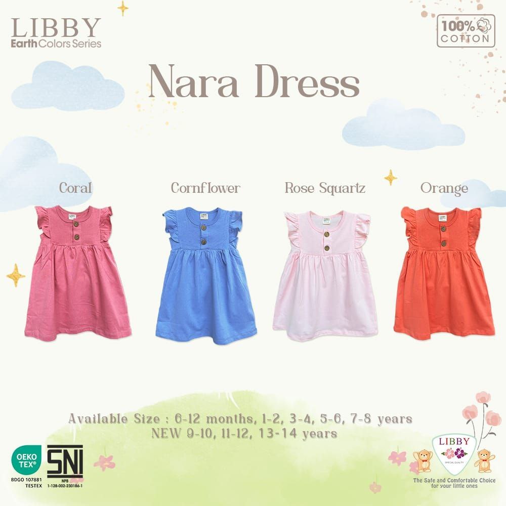 Jual LIBBY BABY EARTH NARA DRESS NEW COLORS | Shopee Indonesia