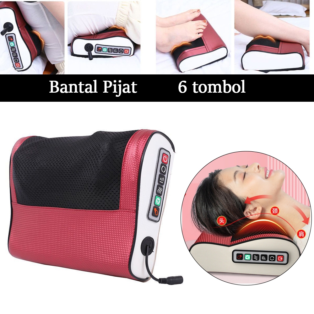 Jual Bantal Pijat Multifungsi/6 Tombol /Bantal Pijat Elektrik/ Bantal ...