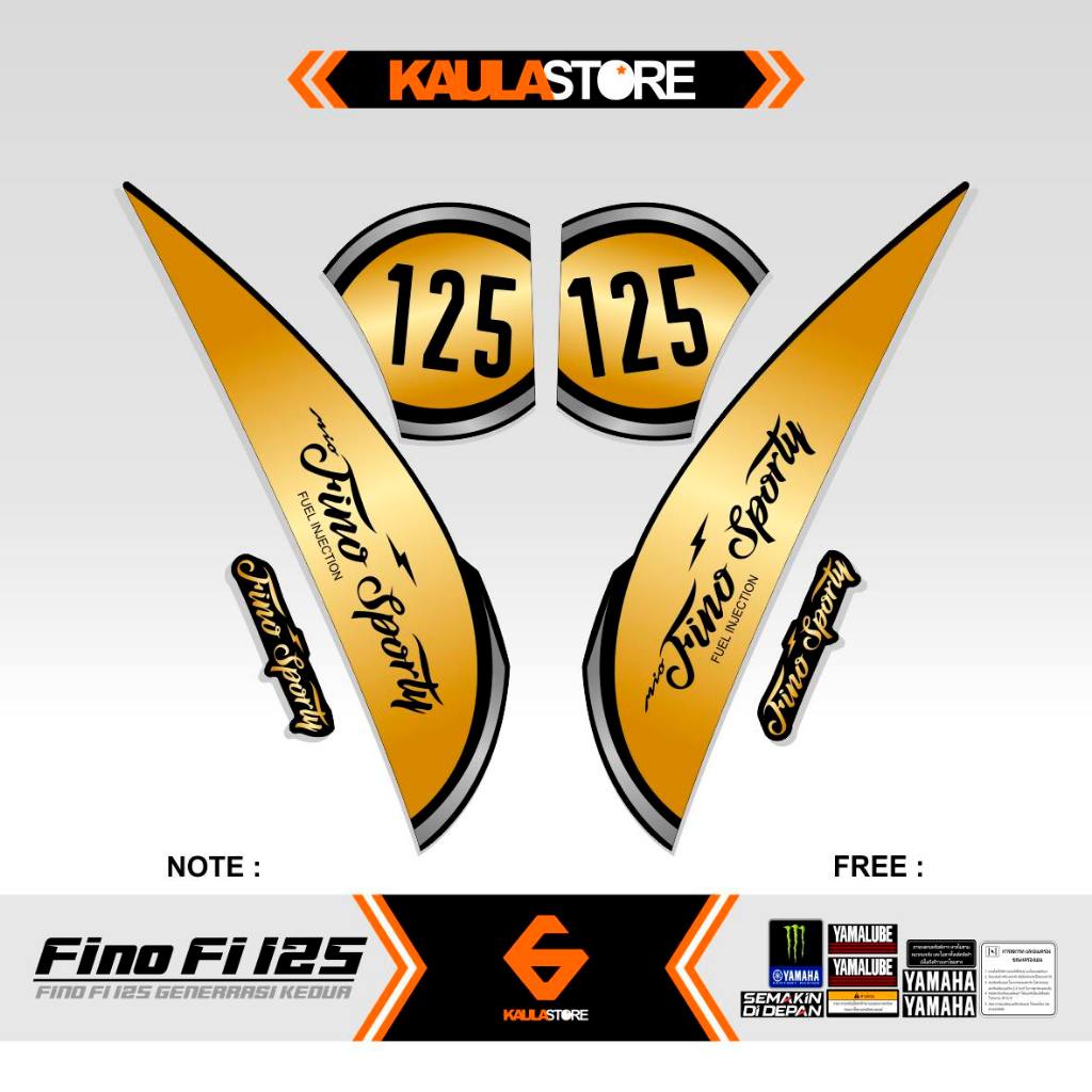 Jual STIKER STRIPING YAMAHA FINO FI/STIKER BODY MOTOR/STIKER VARIASI ...
